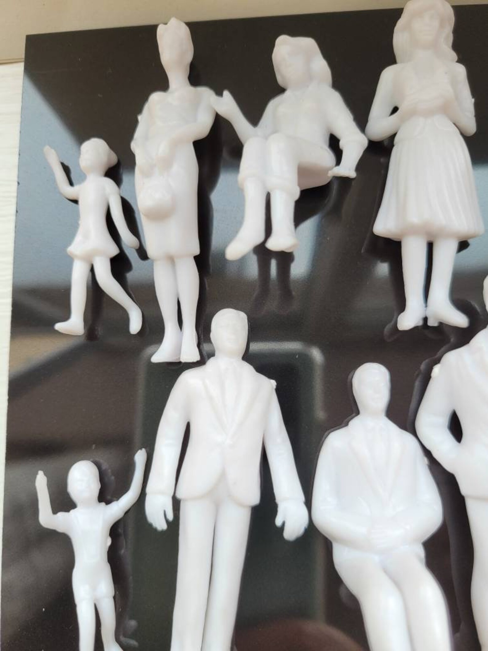 Unpainted Miniature People Figures 1:25 Scale, 70mm DIY Models - Etsy