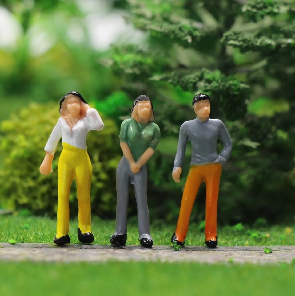 Miniature People Figures 24mm, 1:75 Scale Model Train Scenery - Etsy