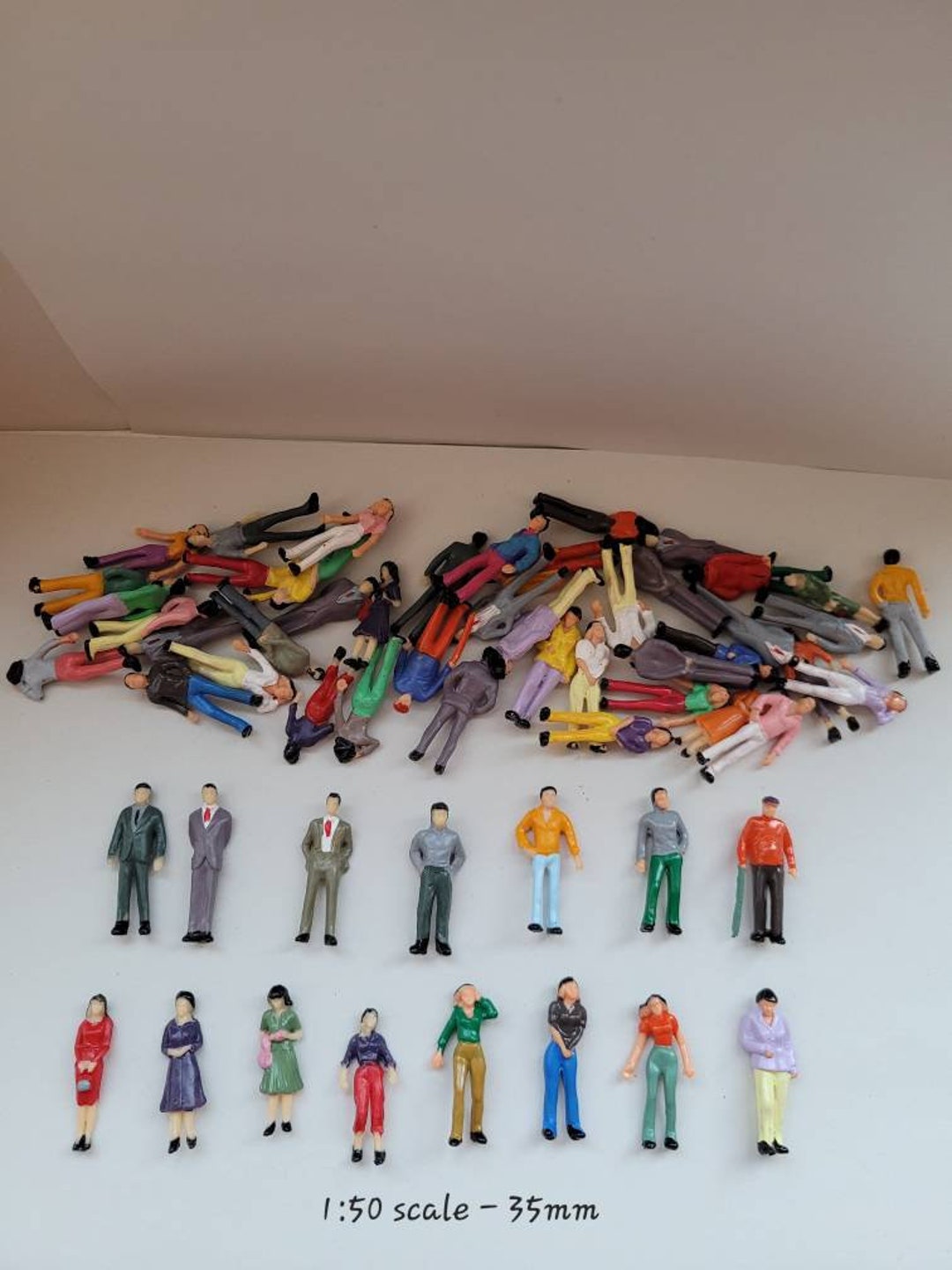 All Standing Miniature People 2-50pcs 1:50 35mm O Scale Model Mini ...