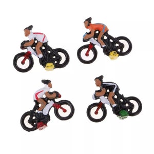 Miniature BICYCLE Racing 1:87 Road Cycling Sport Cyclist People Bike ...