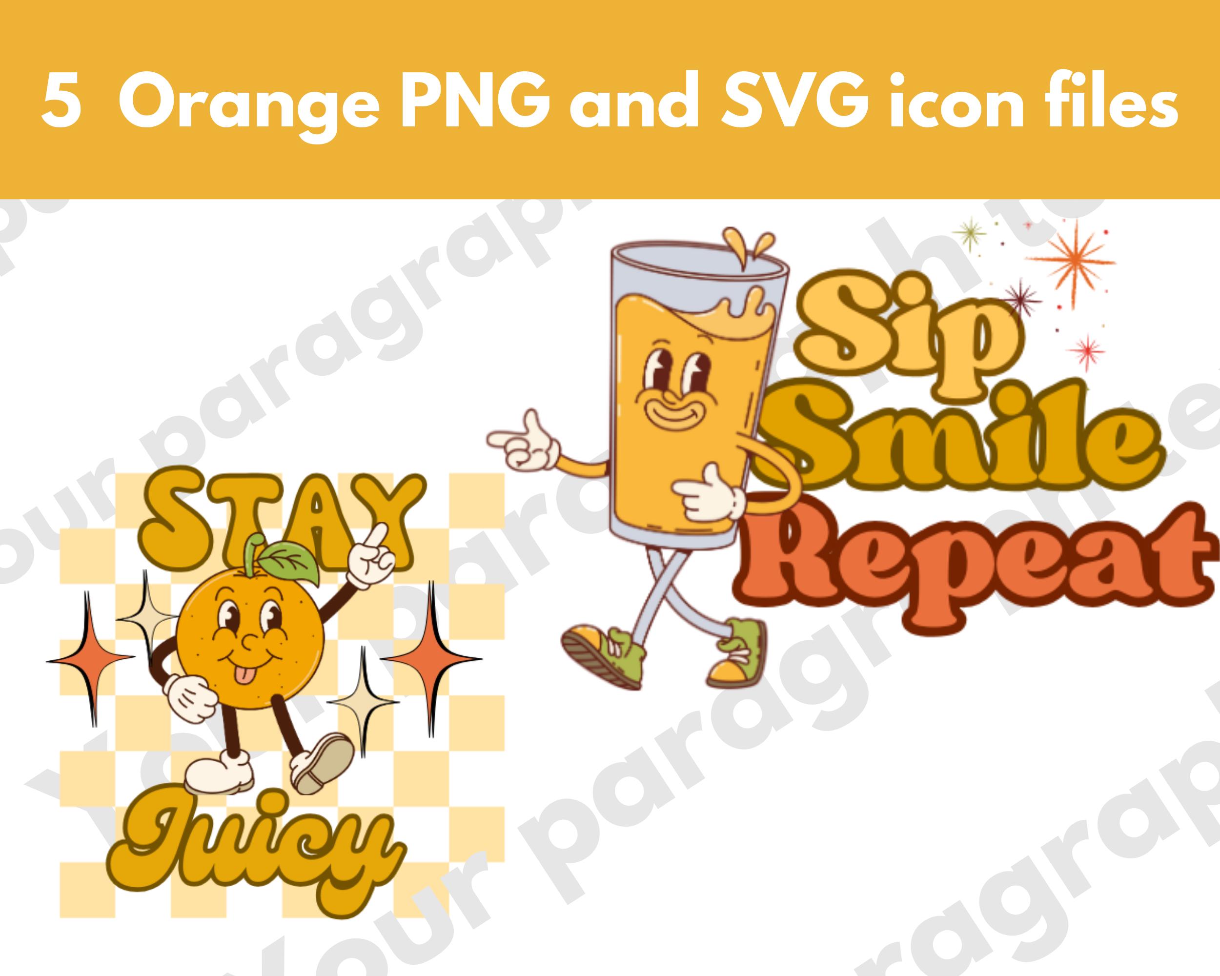 Orange Svg Bundle Retro Orange Design for Shirt Trendy Sticker Orange ...