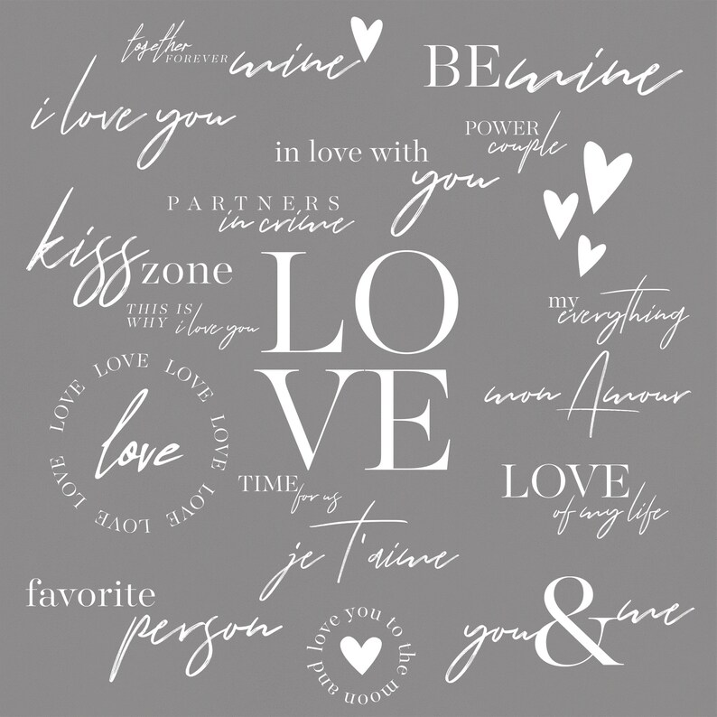 40 Instagram Story Sticker LOVE Collection White & Black - Etsy