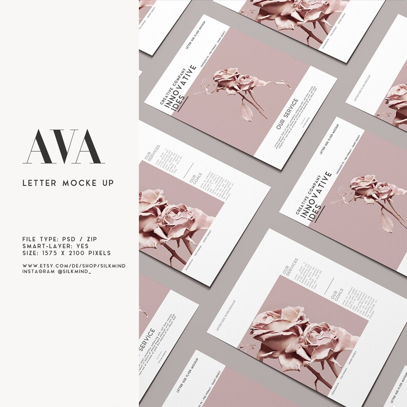 AVA Mockup Letter / A4 / Brochure / Flyer Designer PSD Digital File ...