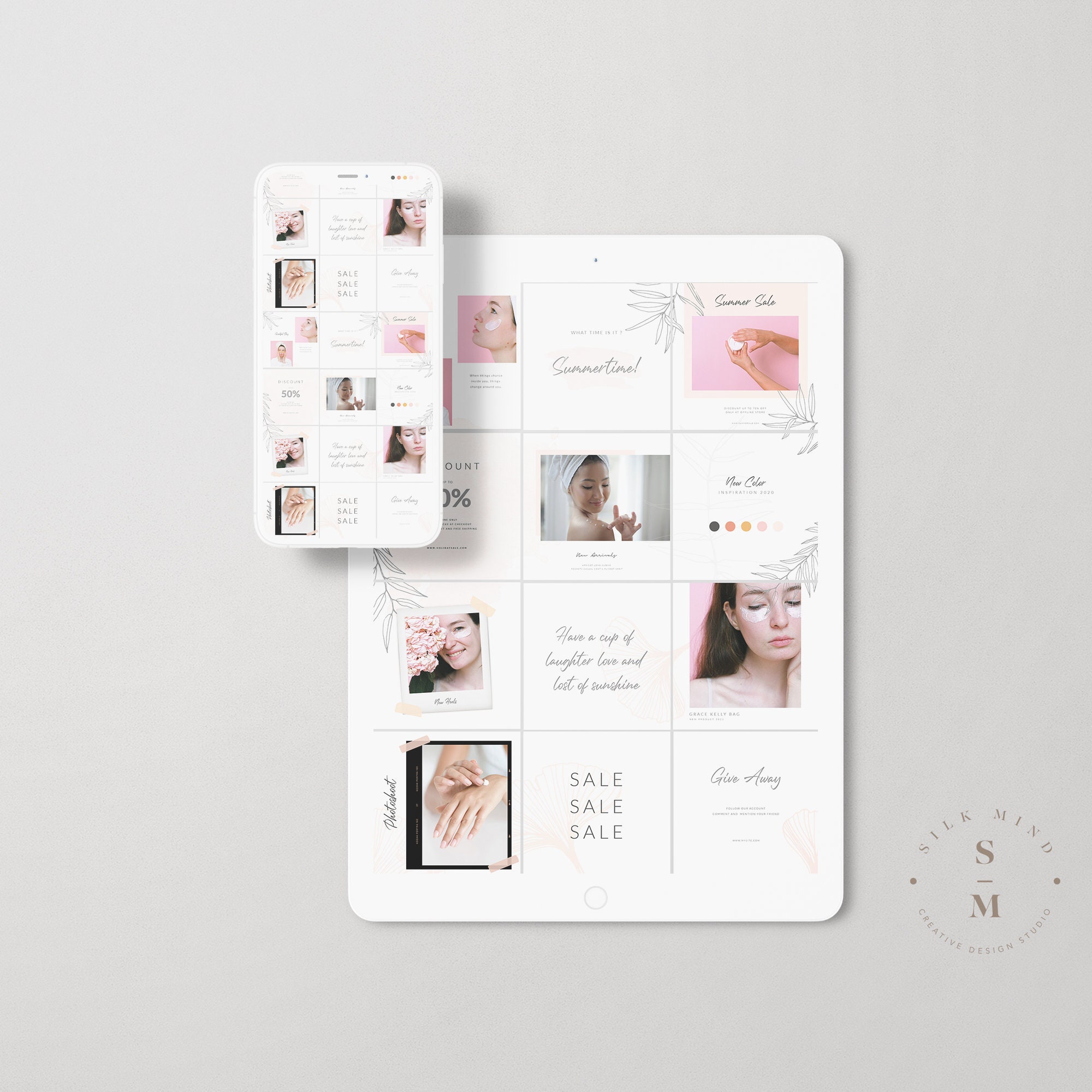 TASH Instagram Puzzle Grid Template PSD Photoshop Files Instagram Photo ...