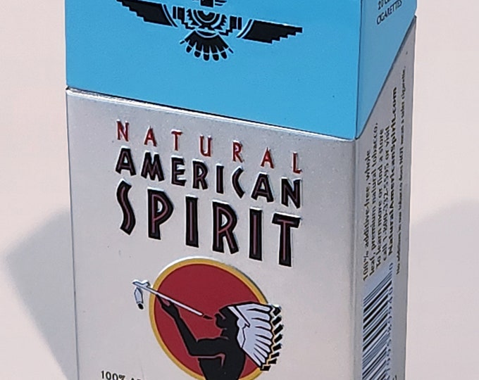 RARE Collectors Natural American Spirit Cigarette Tin Tobacciana Flip ...