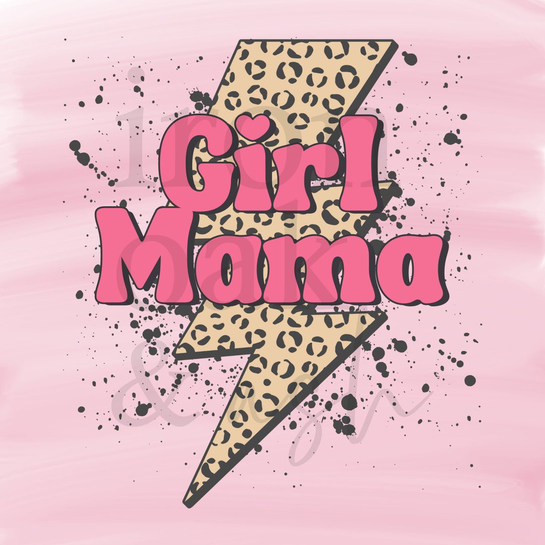 Girl Mama PNG, Girl Mom Png, Cheetah Girl Mom Tshirt, Retro Mama ...