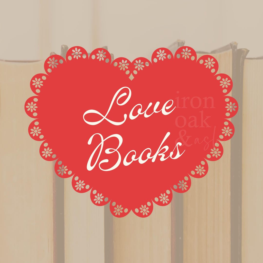 Love Books PNG, Bookish PNG, Book Lover Heart Design, Valentine PNG ...