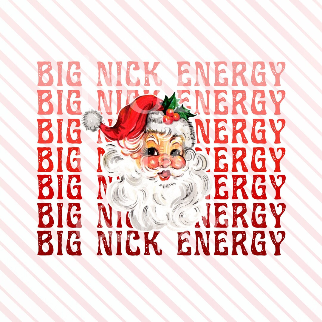 Retro Santa PNG, Big Nick Energy Design, Funny Christmas (digital ...