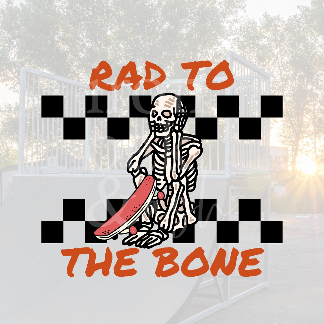 Rad Skeleton Halloween PNG, Spooky T-shirt Design (digital Download) - Etsy