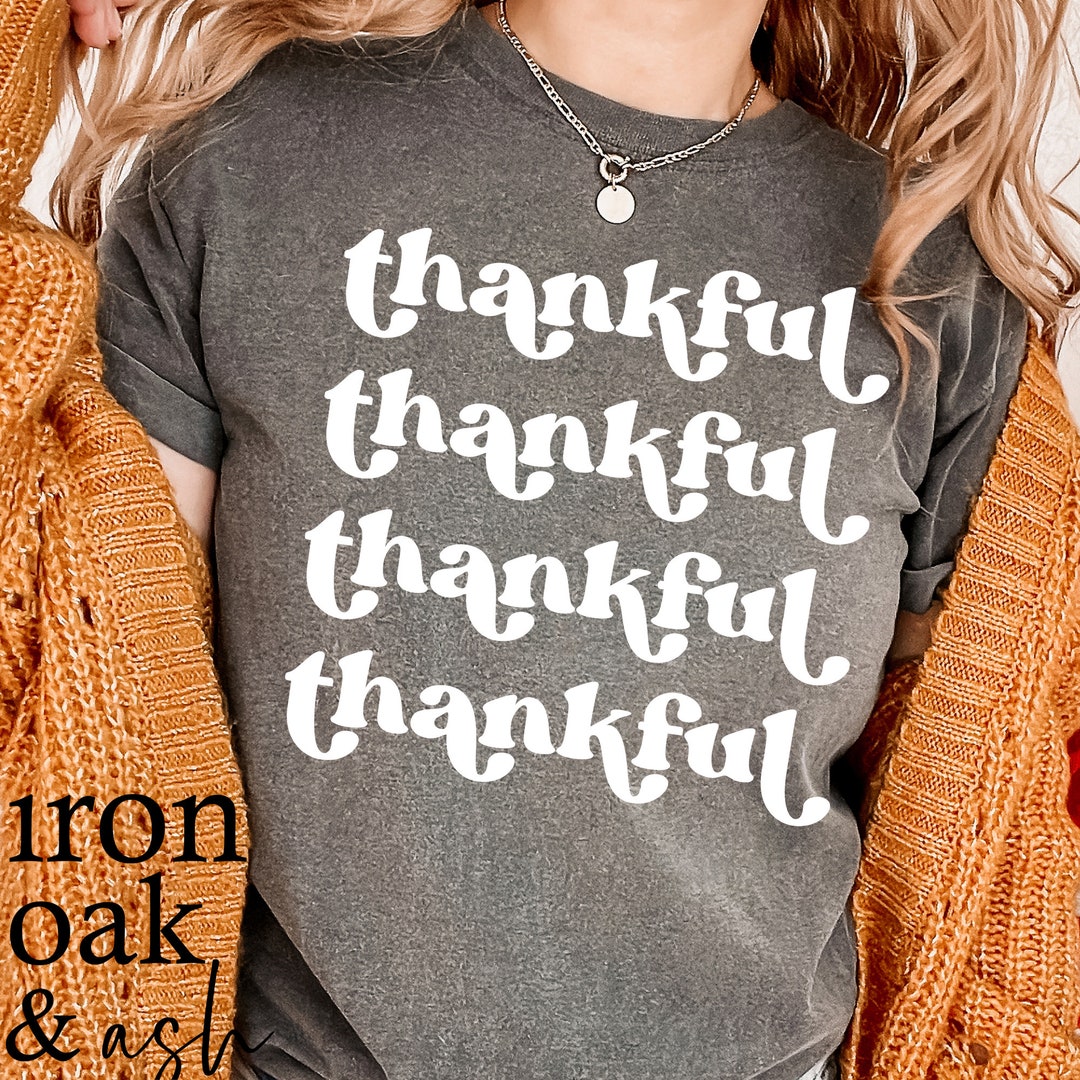Thankful Stacked PNG SVG Bundle, Retro Thanksgiving Png, Thankful Shirt ...