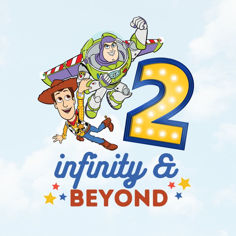 TWO Infinity and Beyond PNG Kids Birthday Cut Files - Etsy