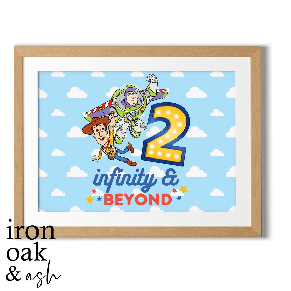 Infinity and Beyond 2nd Birthday Backdrop, Party Printout (digital ...