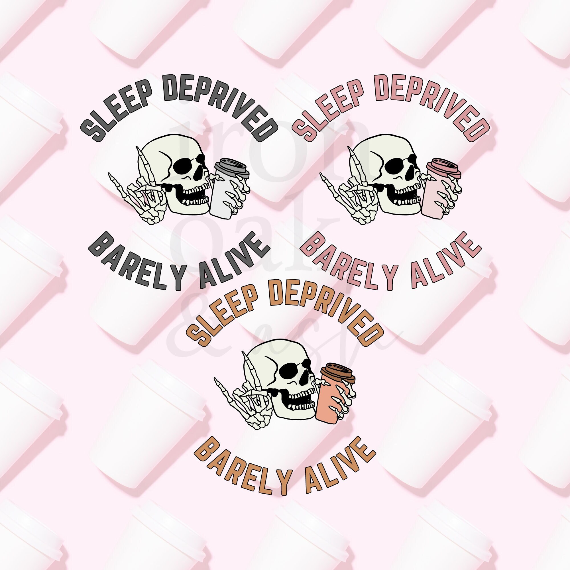 Sleep Deprived Barely Alive Png Bundle Sleep Deprived Design Skeleton
