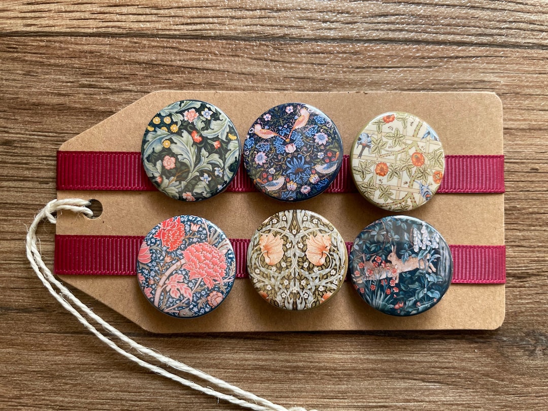 William Morris, Victorian Art, Artist, Wallpaper, Pattern - Button Pin ...
