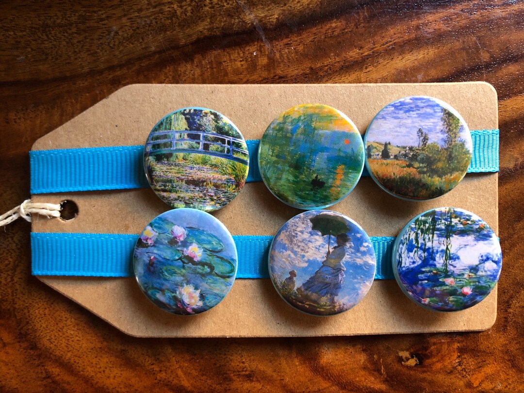 Monet Art - Button Pin Badge Set - Etsy