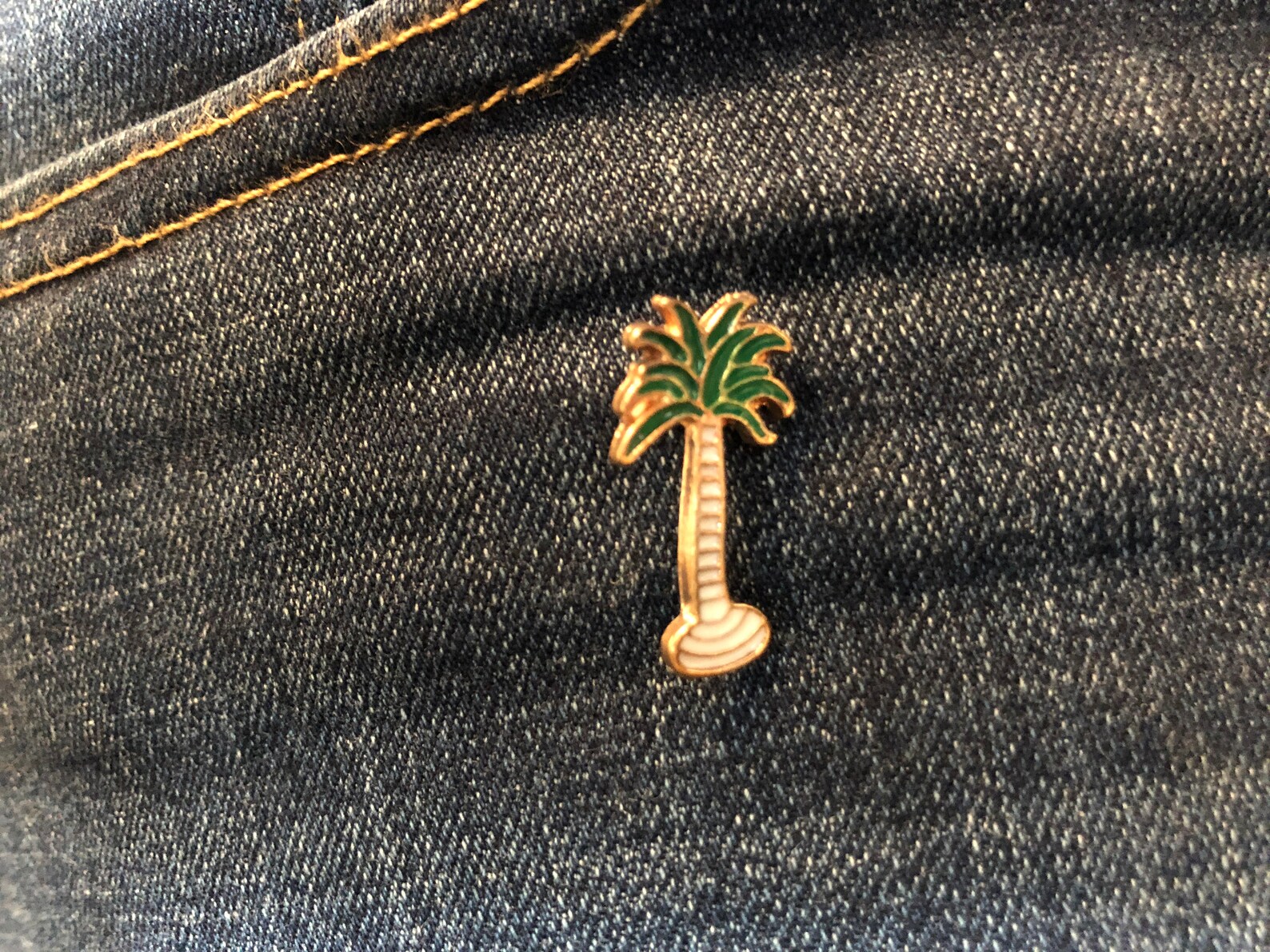 Palm Tree Enamel Pin Badge | Etsy