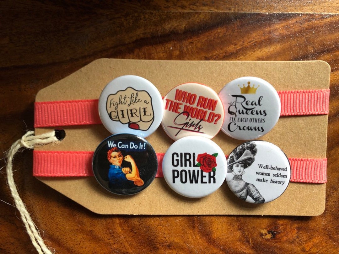 Girl Power & Feminism - Button Pin Badge Set - Etsy