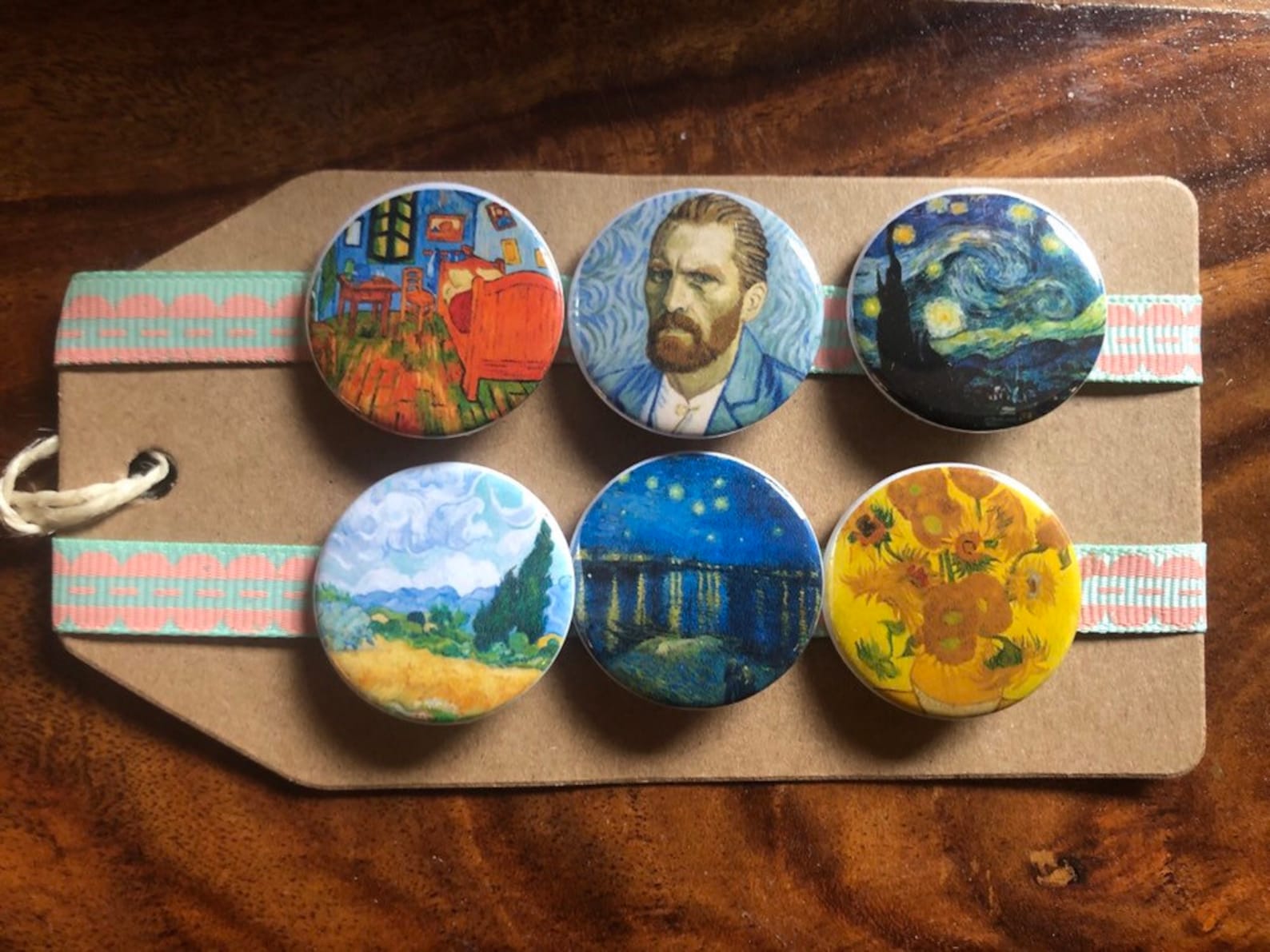 Van Gogh Art - Button Pin Badge Set - Etsy
