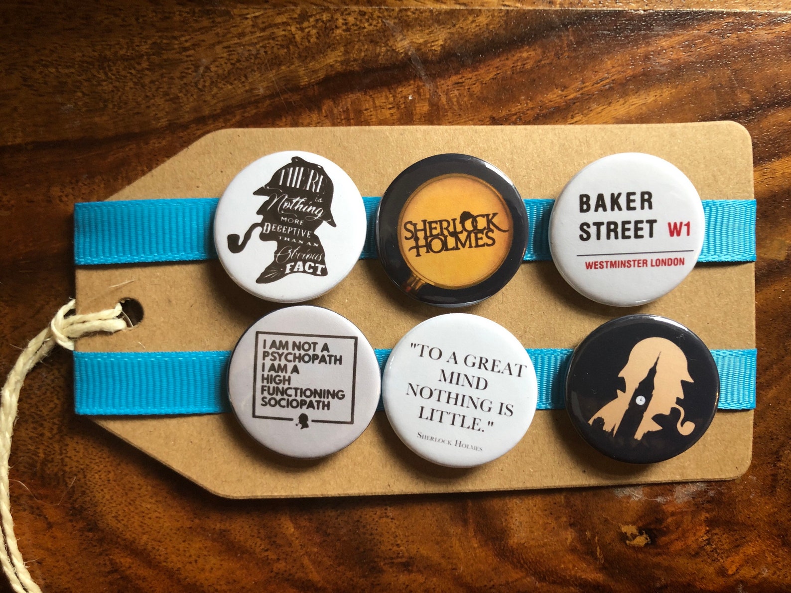 Sherlock Holmes Detective - Button Pin Badge Set - Etsy