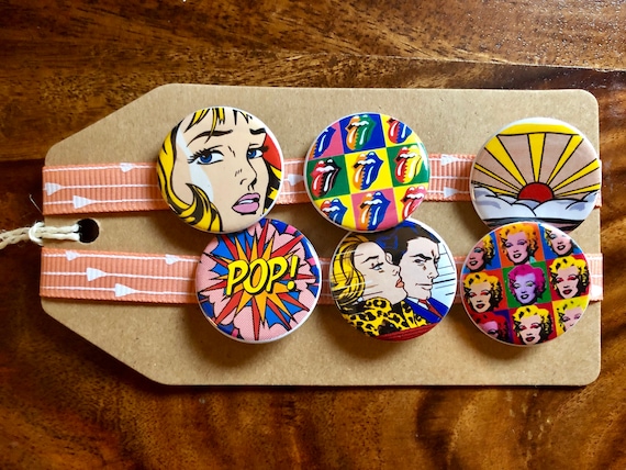 Pin Pop Art Face