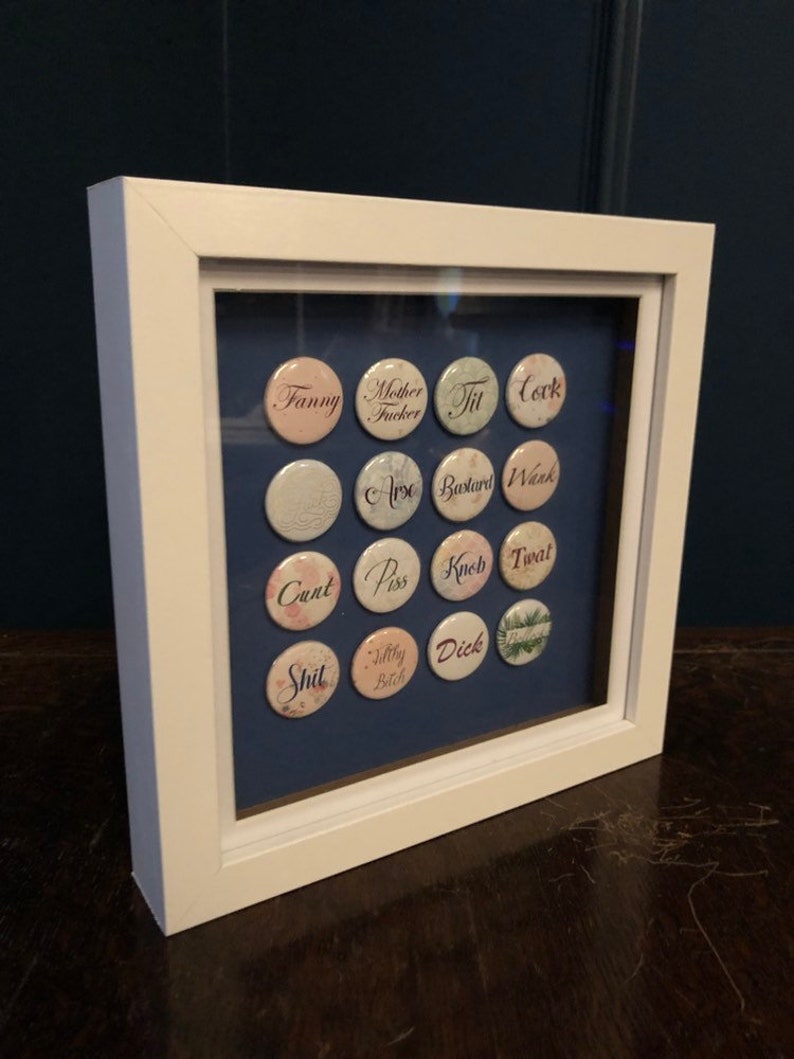 Pretty Little Swear Words Pin Badge Frame Gift - Etsy