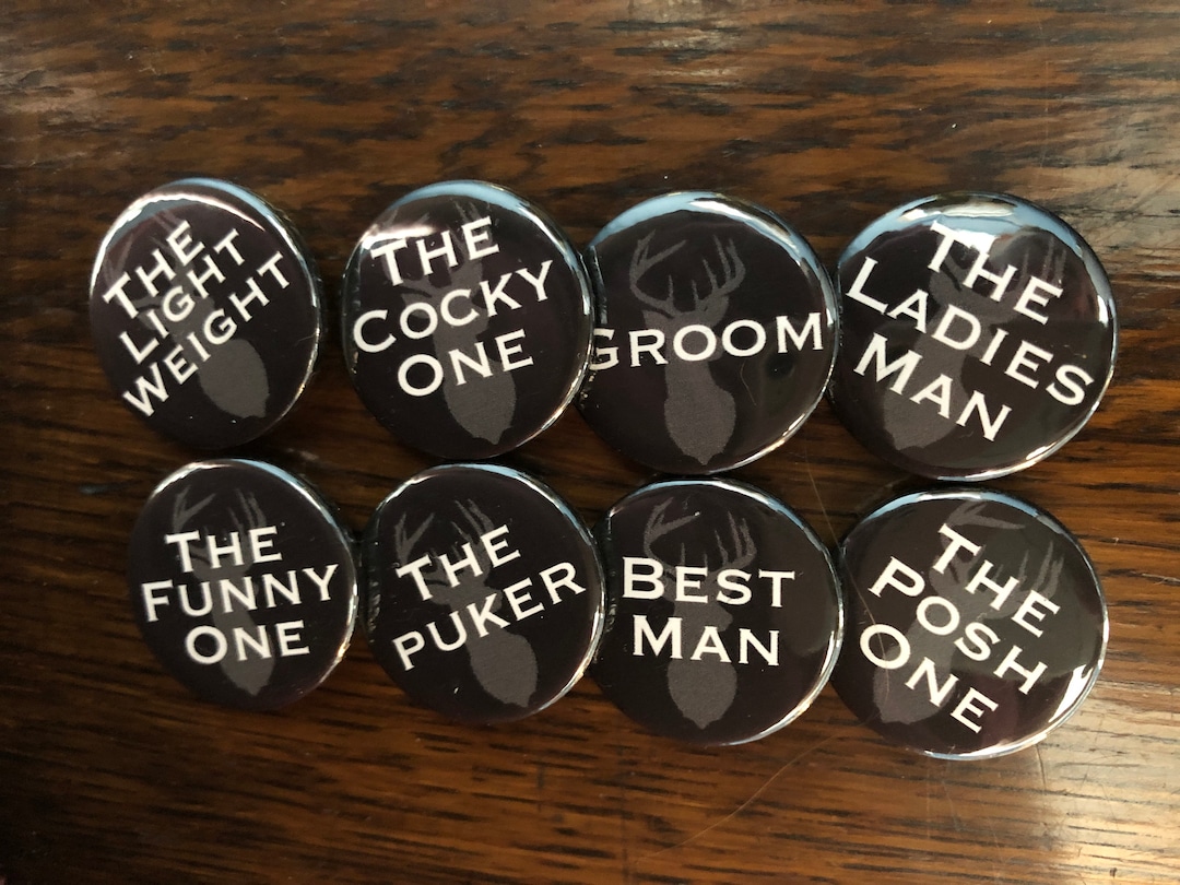 Personalised Stag Party - Pin Badge Set 25mm - Etsy