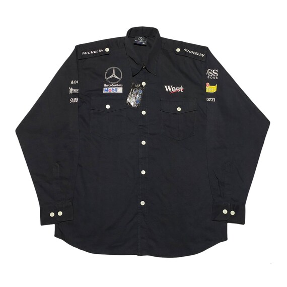 Vintage Mercedes Benz mobil 1 F1 racing work shirt - Gem