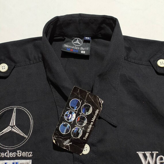 Vintage Mercedes Benz mobil 1 F1 racing work shirt - Gem