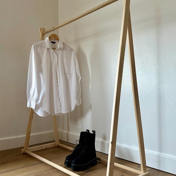 Wooden Clothes Rail - Etsy UK