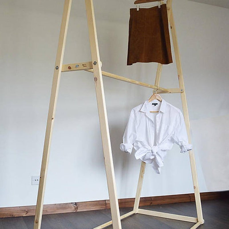 Wooden Clothes Rail - Etsy UK