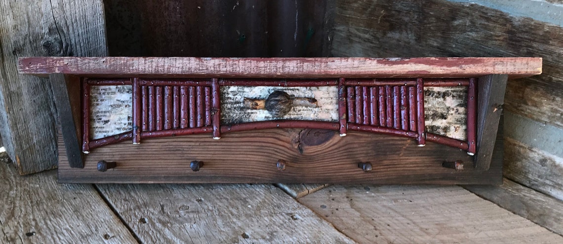 Rustic Coat Rack, Wood Coat Rack, Wall Mount Coat Rack, Barn Wood Coat ...