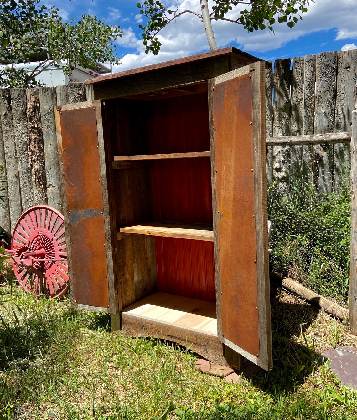 Rustic barnwood cabinet wood cabinet barnwood cabinet | Etsy