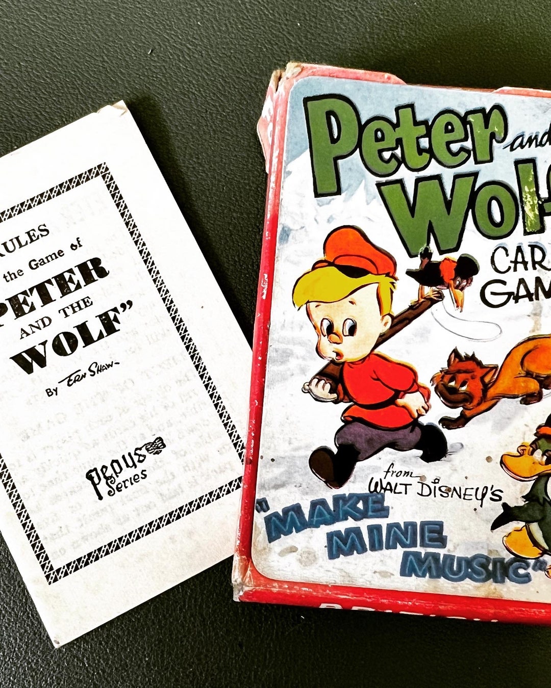 Vintage 1947 Disney Peter and the Wolf Card Game - Etsy
