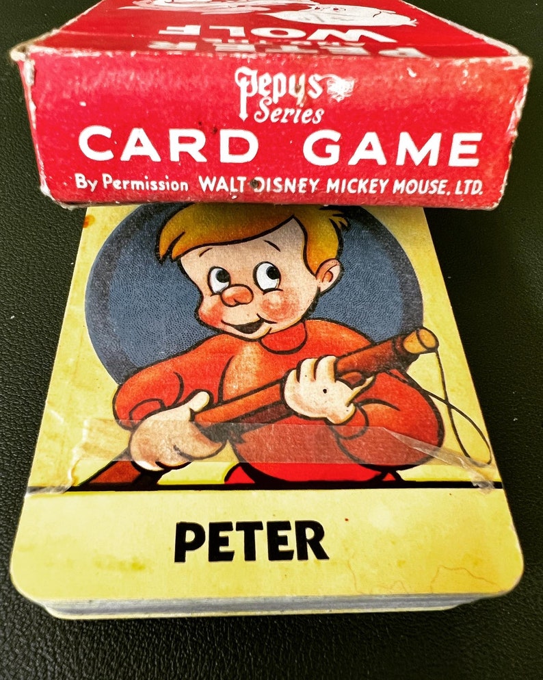 Vintage 1947 Disney Peter and the Wolf Card Game - Etsy