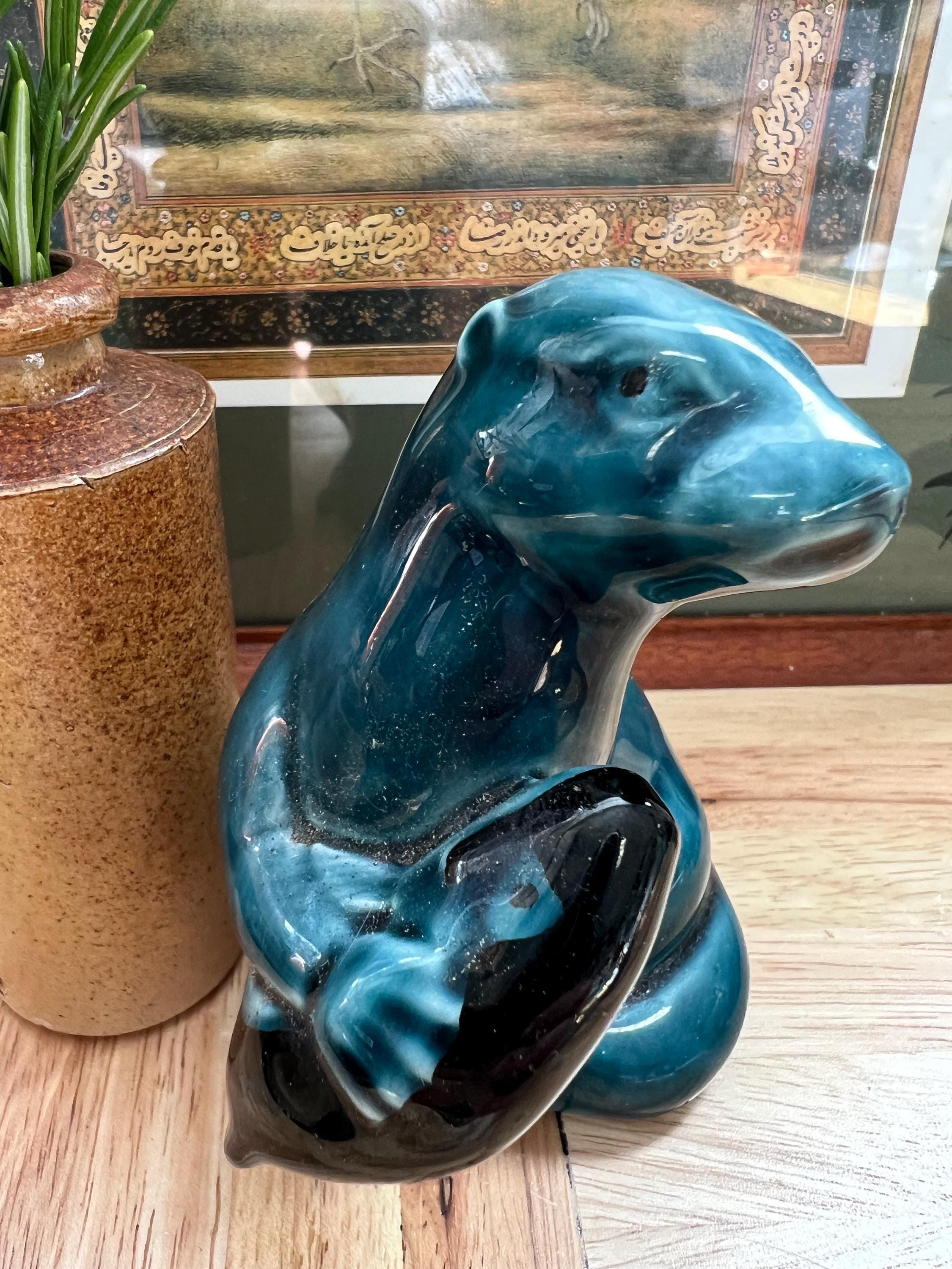 Vintage Poole Pottery Otter and Fish Figurine - Etsy