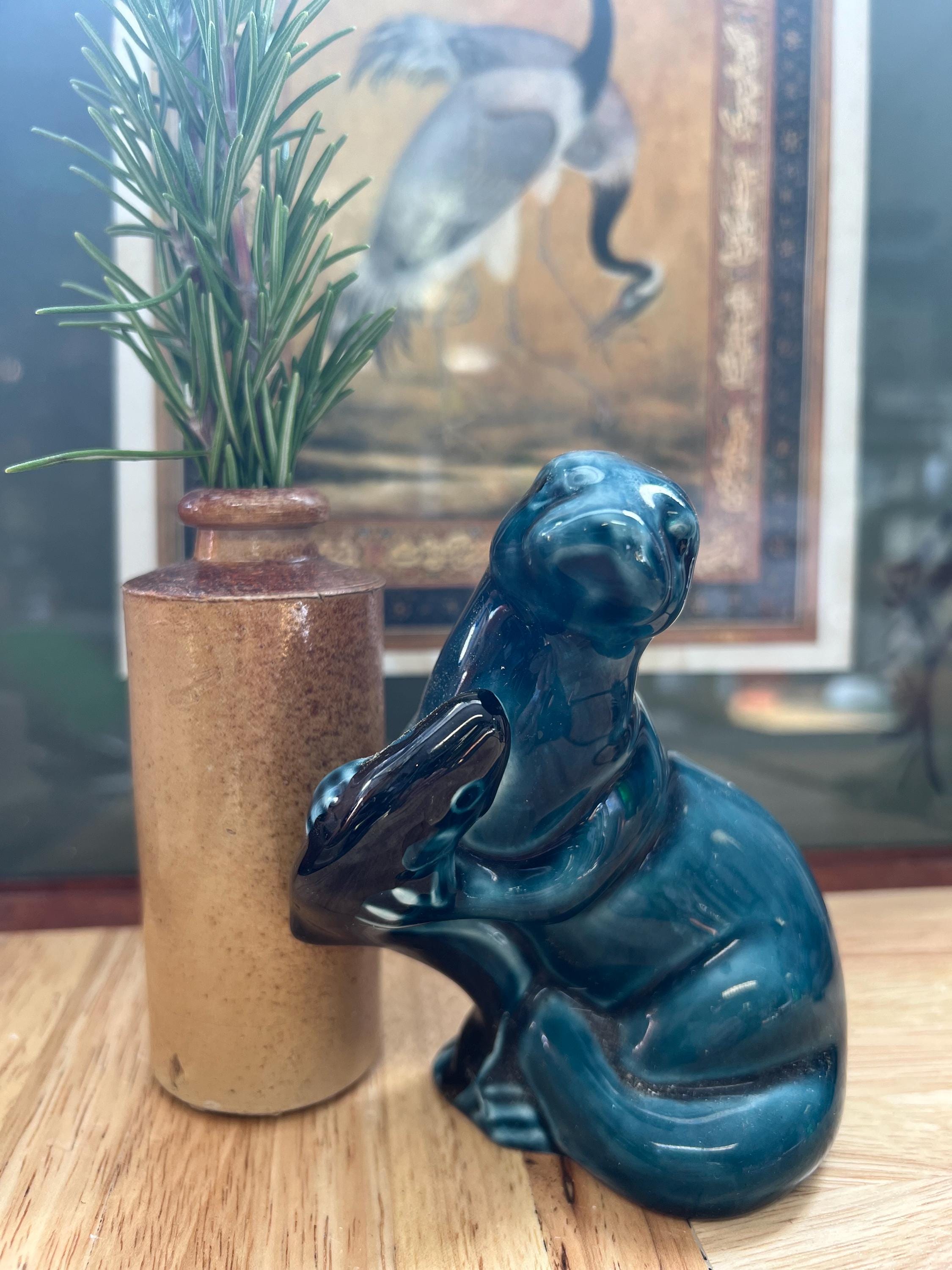 Vintage Poole Pottery Otter and Fish Figurine - Etsy