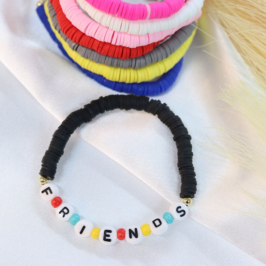 Custom Beaded Name Bracelet, Friends Bracelet for Adult, Best Friend ...