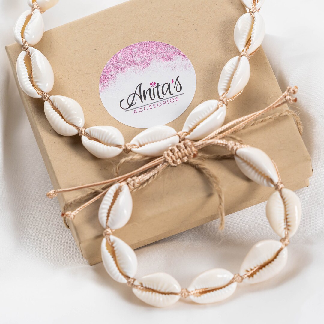 Cowrie Seashell Choker With Gold Details, Cowrie Shell Necklace, Sea ...