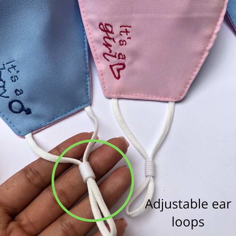 Gender Reveal Face Mask With Filter Reusable Face Maskbaby | Etsy