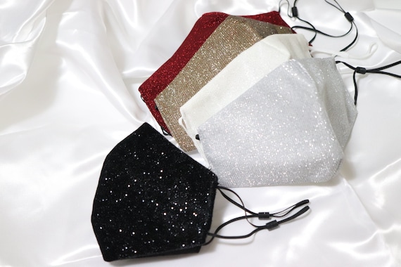 Glitter Mask With Filter Sequin Face Mask Sparkly Face - Etsy