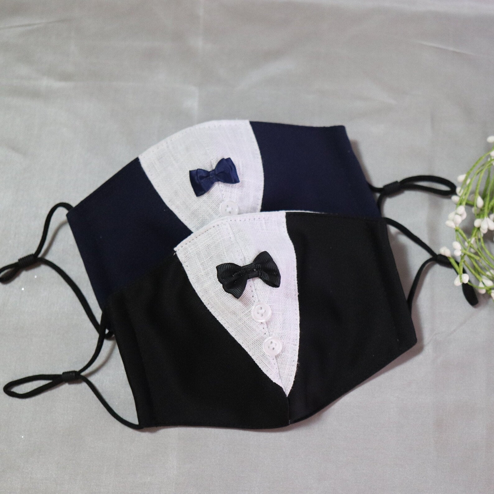 Wedding Mask for Groom, Groom Cotton Face Mask With Filter, Men Elegant ...
