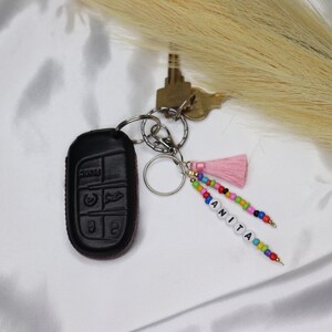 Custom Beaded Name Keychain, Personalized Colorful Keychain,party Gift ...