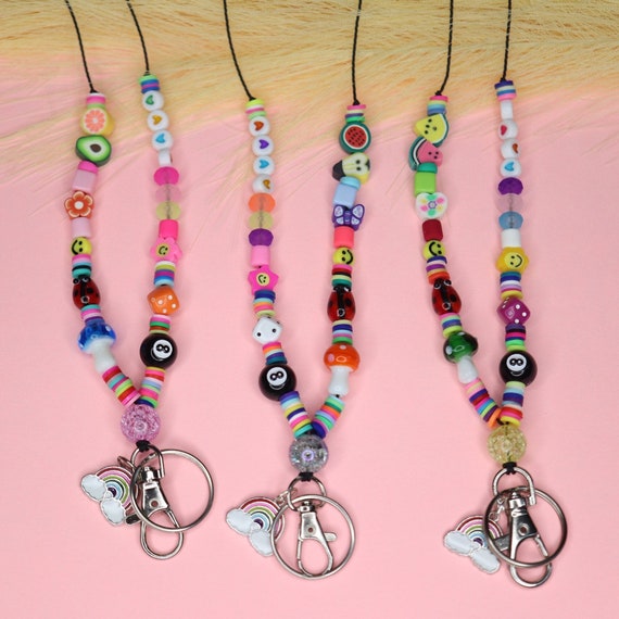 Colorful Bead Teacher Lanyard Rainbow Fun Lanyard Special - Etsy