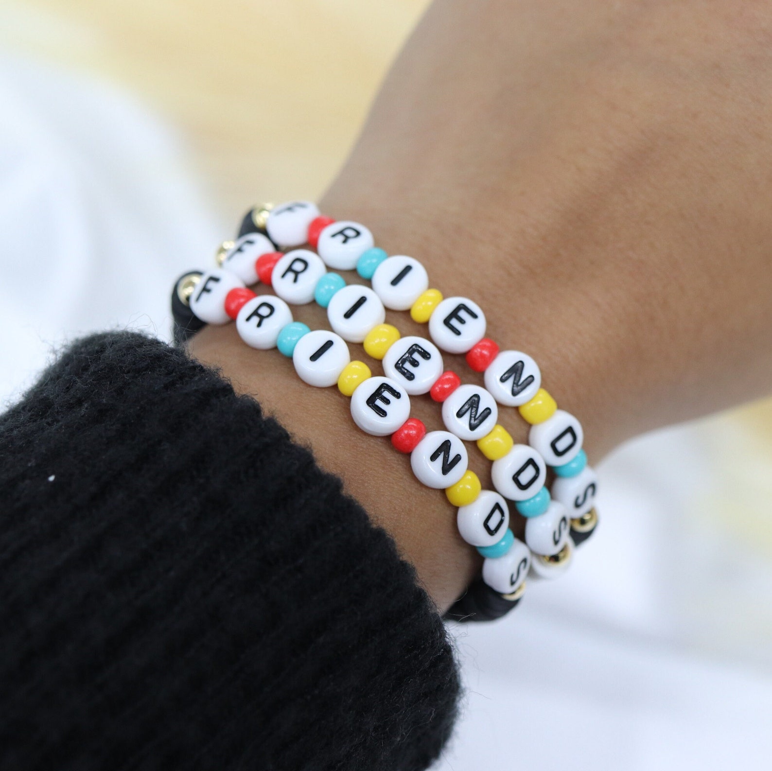 Custom Beaded Name Bracelet Friends Bracelet for Adult Best - Etsy