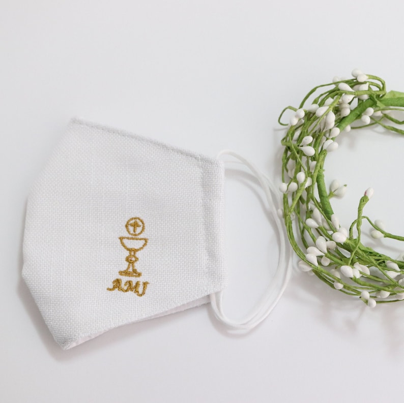 First Communion Guests Cotton Face Mask With Filtercaliz | Etsy