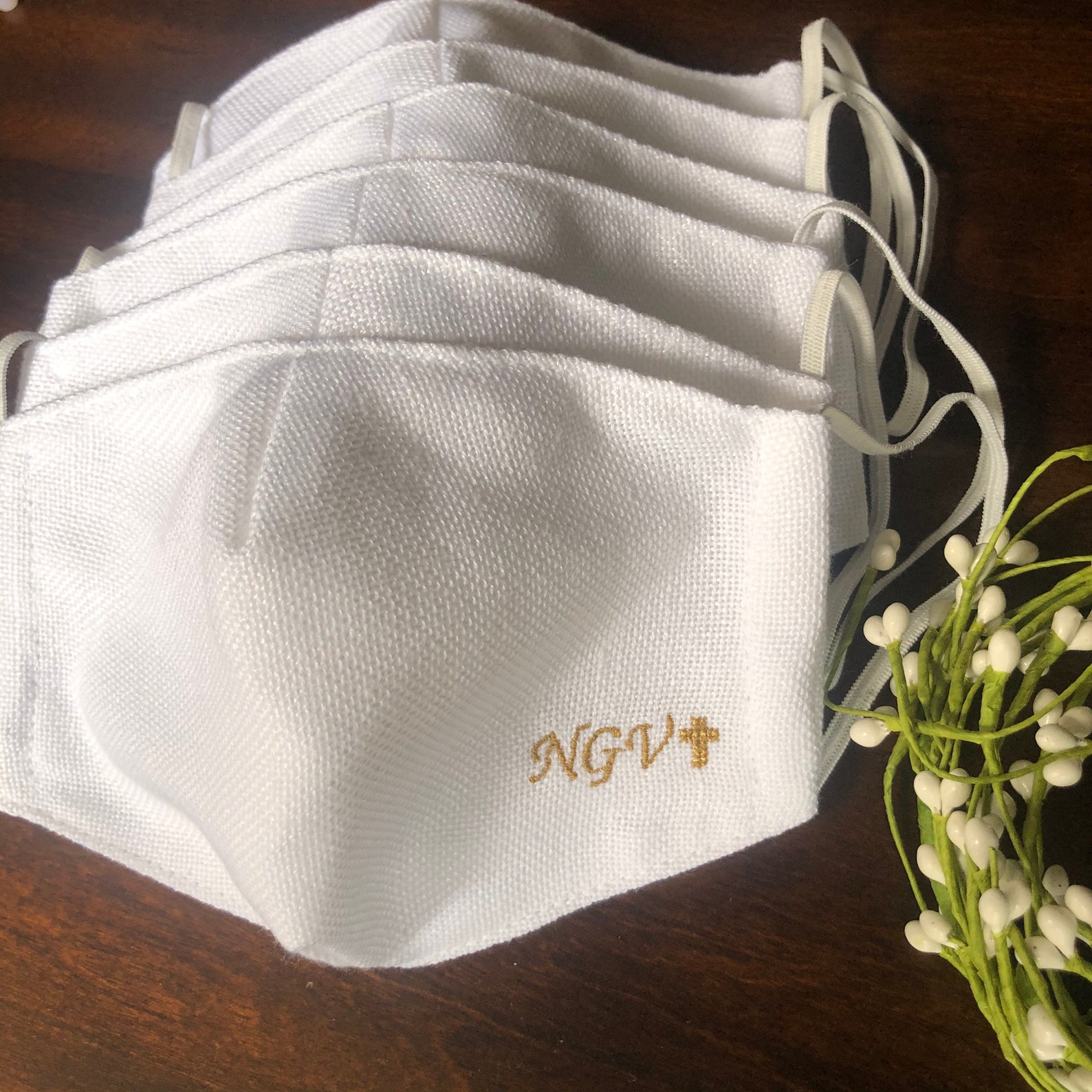 Bulk 10-150 First Communion Guests Cotton Face Mask With - Etsy