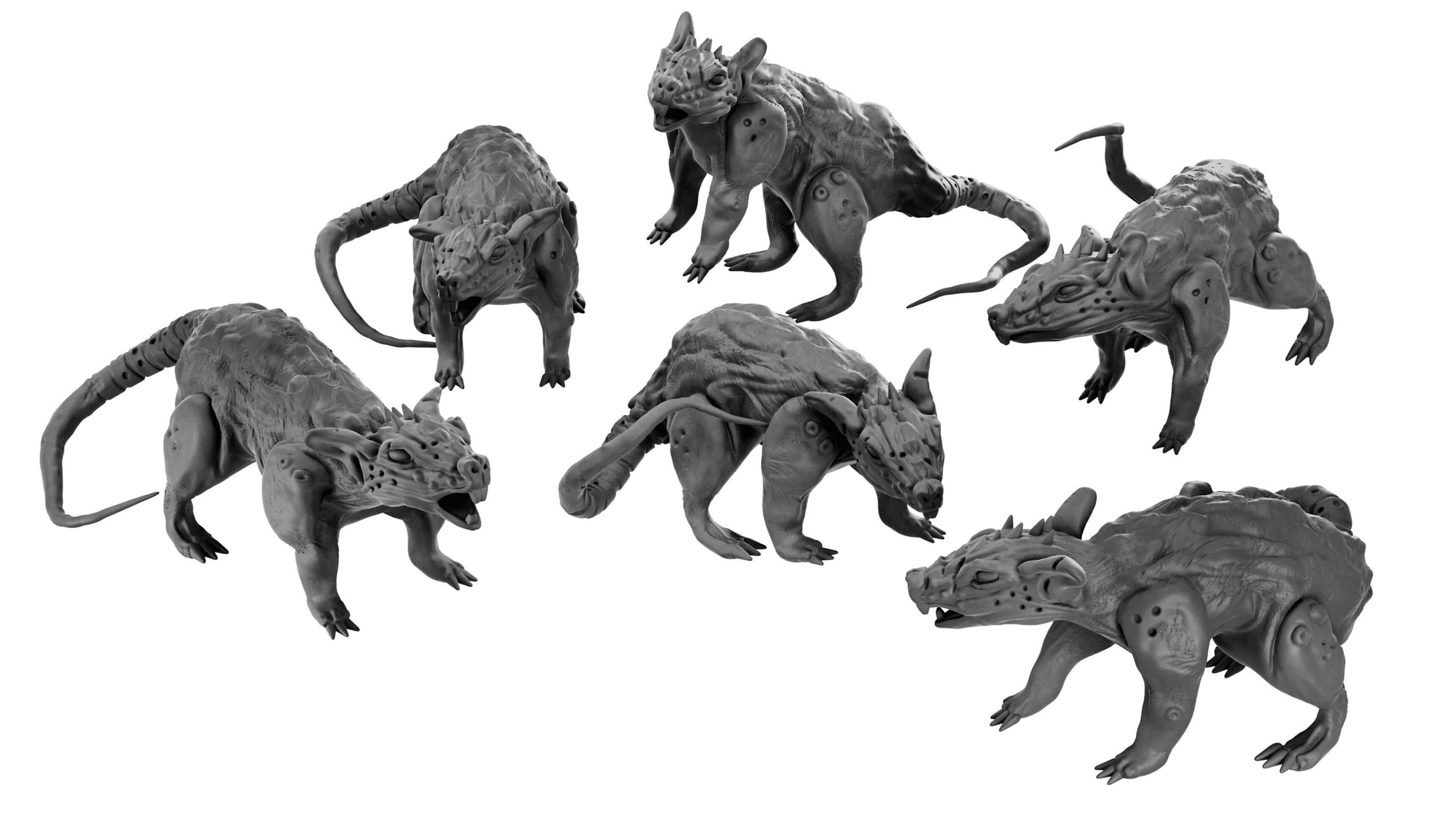 Dnd Giant Dire Rats and Rat Swarm Fantasy Miniatures resin - Etsy UK