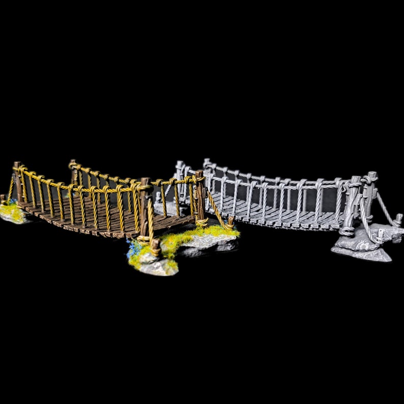 Rope Bridge DND Tabletop Terrain Jungle Chasm Crossing 28mm Scale - Etsy