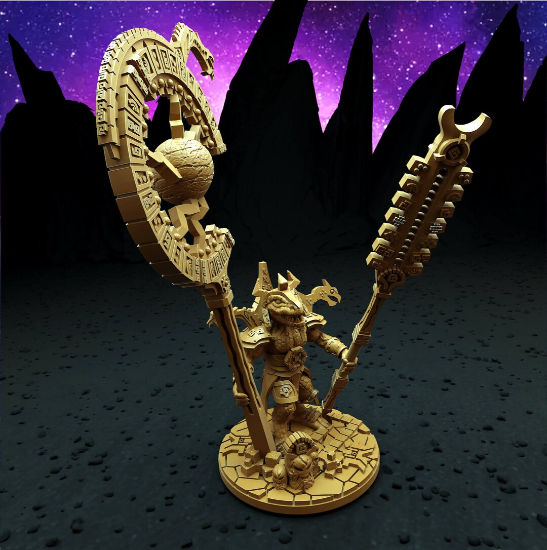 Star Lizards - Crocodile Warrior With Astral Banner - Etsy