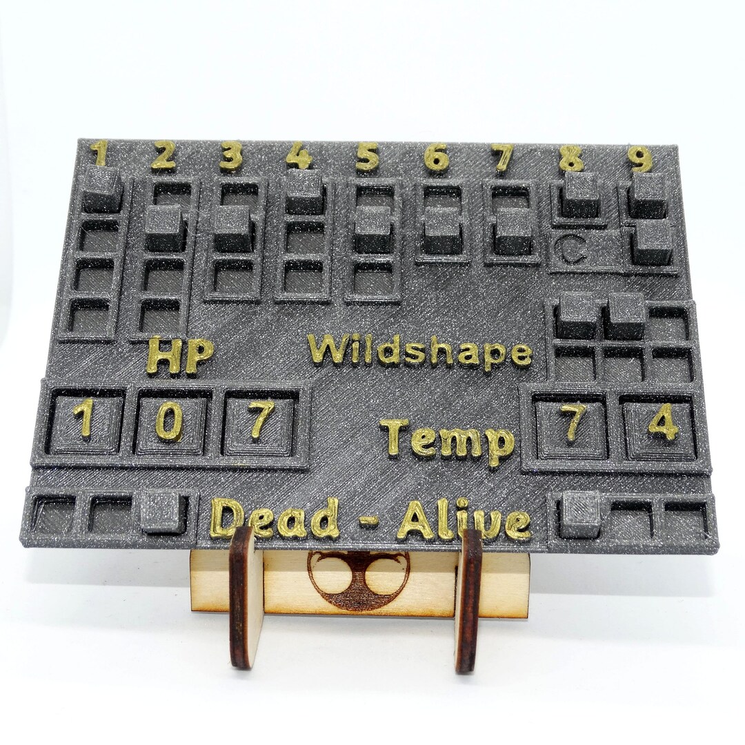 Hit Point, Spell and Resource Tracker Cards for Dungeons and Dragons ...